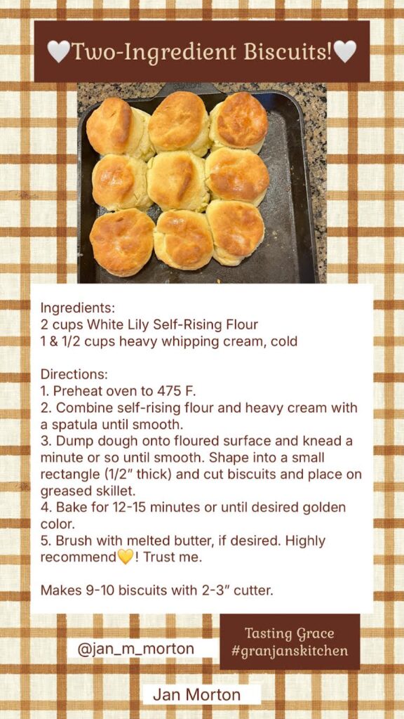 Two-Ingredient Biscuits! - Gran Jan's JOY